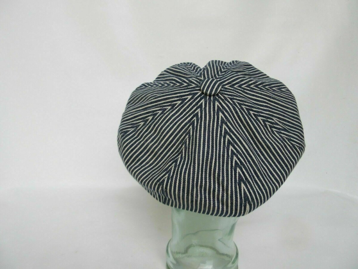 Hickory Stripe Slugger Cap Spitfire Hot Rod Rockabilly Railroad Vinta