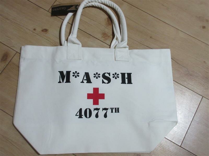 US Army Medical Corps M*A*S*H Mash Red Cross Canvas Bag Shopper Umhän